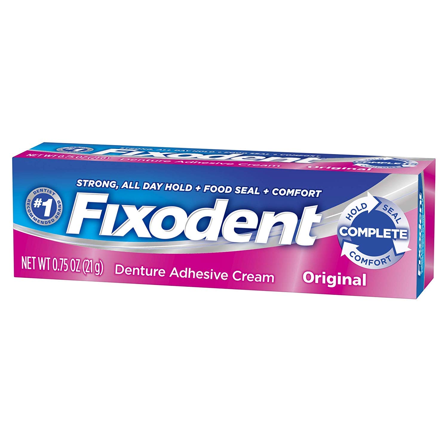 FIXODENT COMPLETE DENTURE ADHESIVE CREAM .75 OZ - Aj's Group International